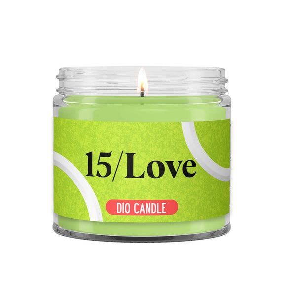 15 Love Tennis Candle - 100% Soy - Unique Tennis Gift - Dio Candle Company