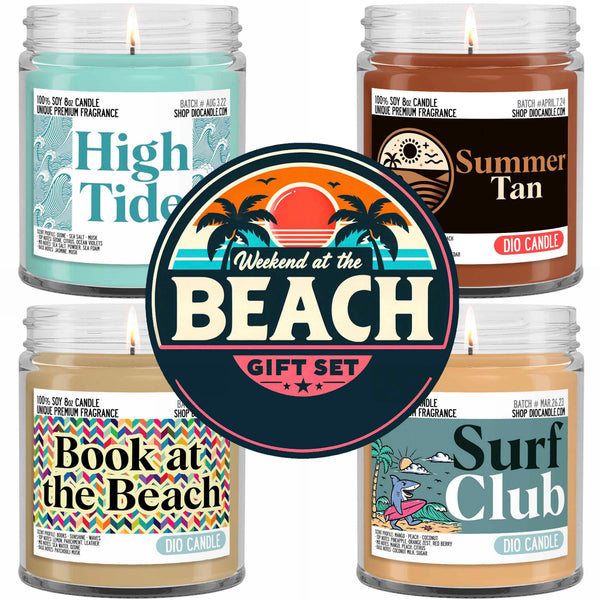 Beach Weekend Candles 4 Pack Gift Set - Dio Candle - 100% Soy - Dio ...