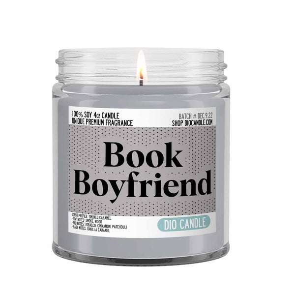 Book Boyfriend Candle - Smoked Caramel Scented Soy - Dio Candle Company