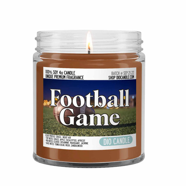 Football Candle - Grass - Night Air Scented Soy - Dio Candle Company