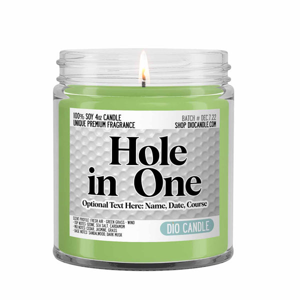 Hole in One Golf Candle - Fresh Air - Green Grass - Wind Scented - Dio ...