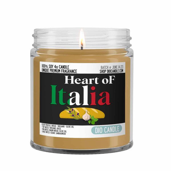 Italy Candle - Bread - Oregano - Olive Oil Scented Soy - Dio Candle Company