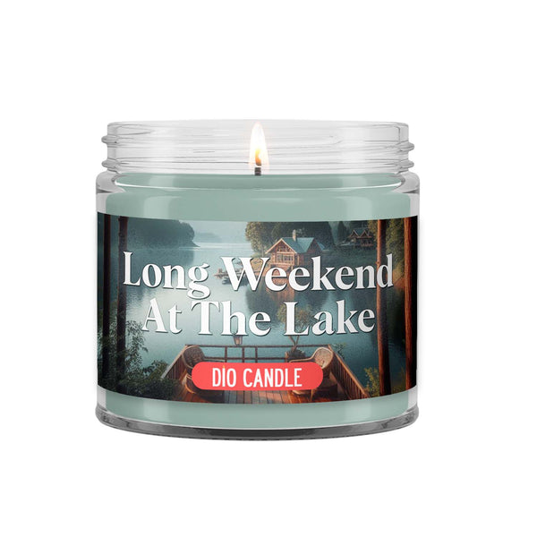 Long Weekend Candle - Fall Air - Lake Water - Cedar Cabin Scented - Dio ...