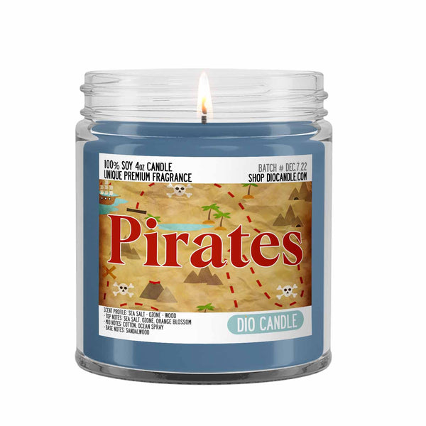Pirates Candle - Sea Salt - Ozone - Wood Scented Soy - Dio Candle Company