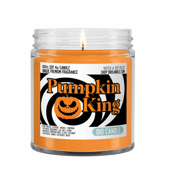 Halloween Pumpkin King Candle - Cologne - Woods Scented Soy - Dio ...