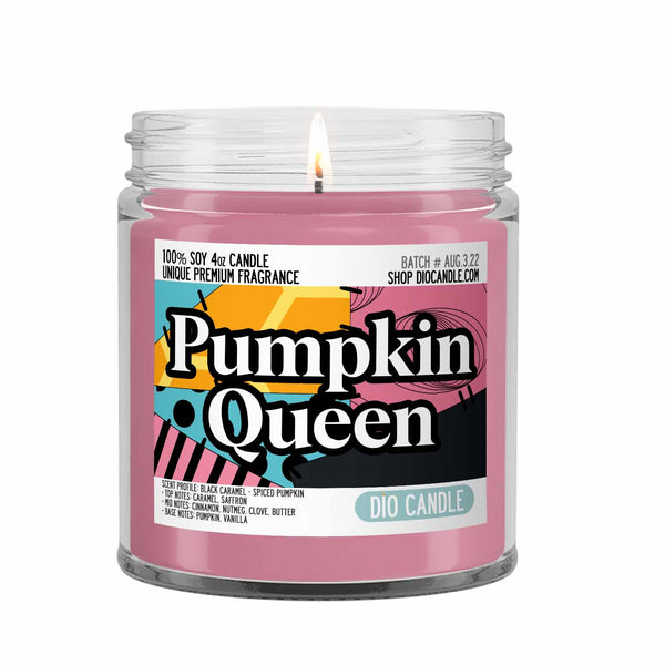 Halloween Pumpkin Queen Candle - Black Caramel - Spice Scented - Dio ...