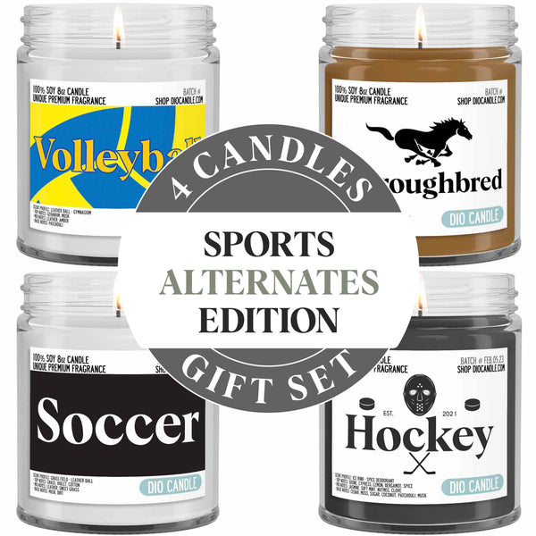 Alternative Sports Candle Gift Set of 4 - Dio Candle 100% Soy - Dio ...
