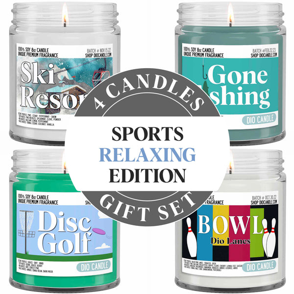 Relaxing Sports Candle Gift Set of 4 - Dio Candle 100% Soy - Dio Candle ...