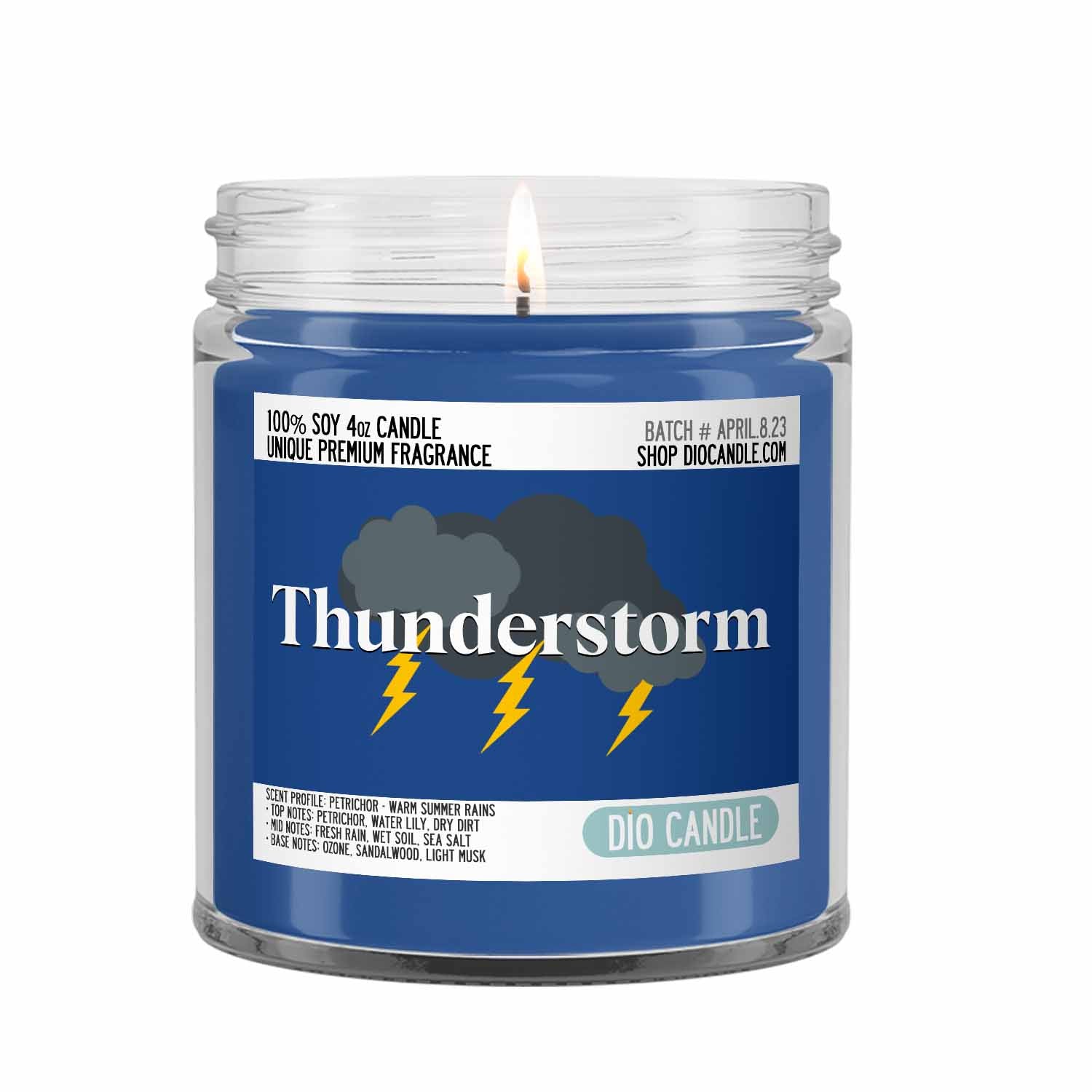 Thunderstorm Candle - Petrichor - Rain - Dirt Scented Soy – Dio Candle ...